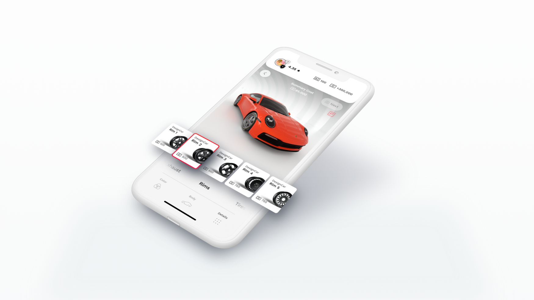 Design Car Mobile Game - Territory Studio